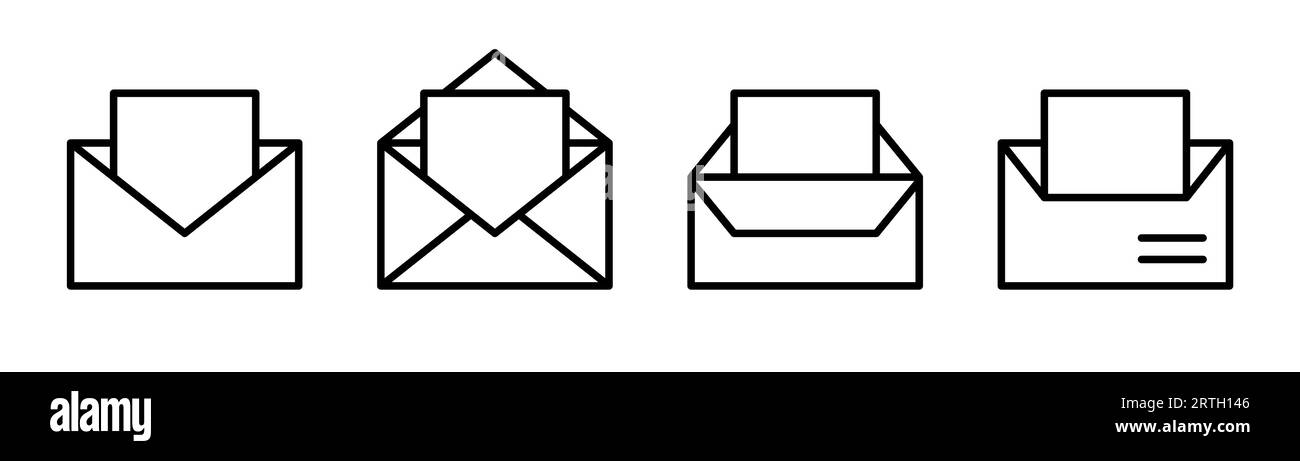 Open mail icon Stock Vector Images - Alamy