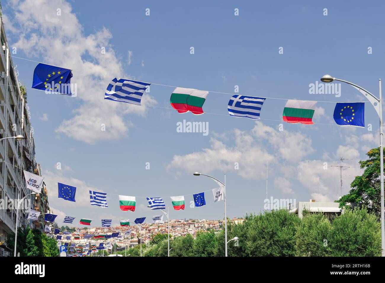 Greek bulgarian flags hi-res stock photography and images - Alamy