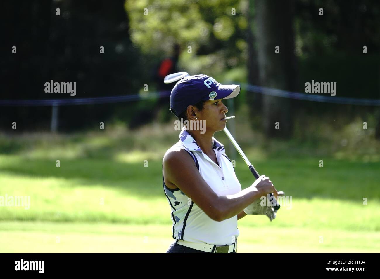 Wentworth, Surrey, UK. 13th Sep, 2023. BBC TVÕs Naga Munchetty smoking ...