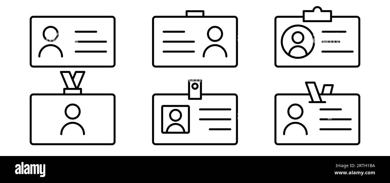 Id badge icon hi-res stock photography and images - Alamy