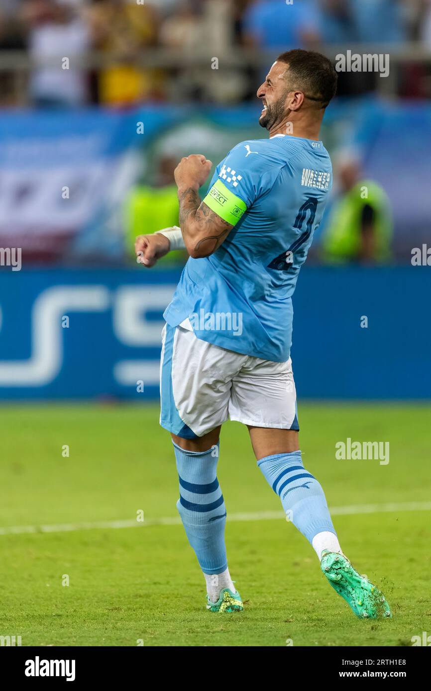 Athens, Greece - August 16,2023: Player of Manchester City Kyle Walker ...