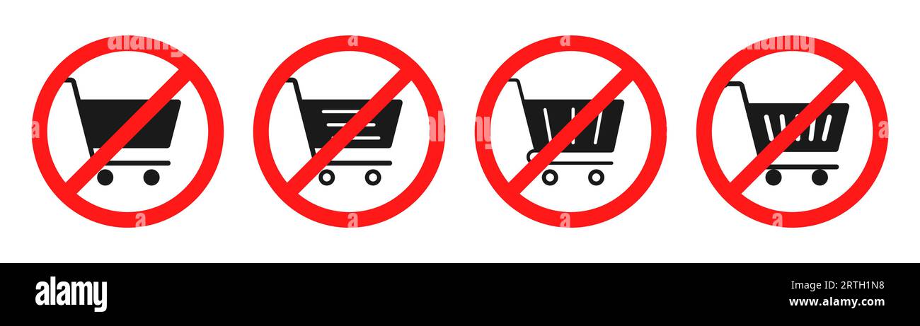 Shopping prohibited sign Stock Vector Images - Alamy