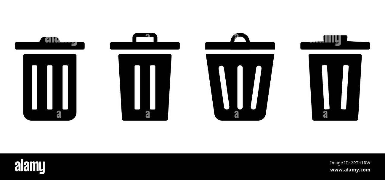 Bin glyph Stock Vector Images - Alamy