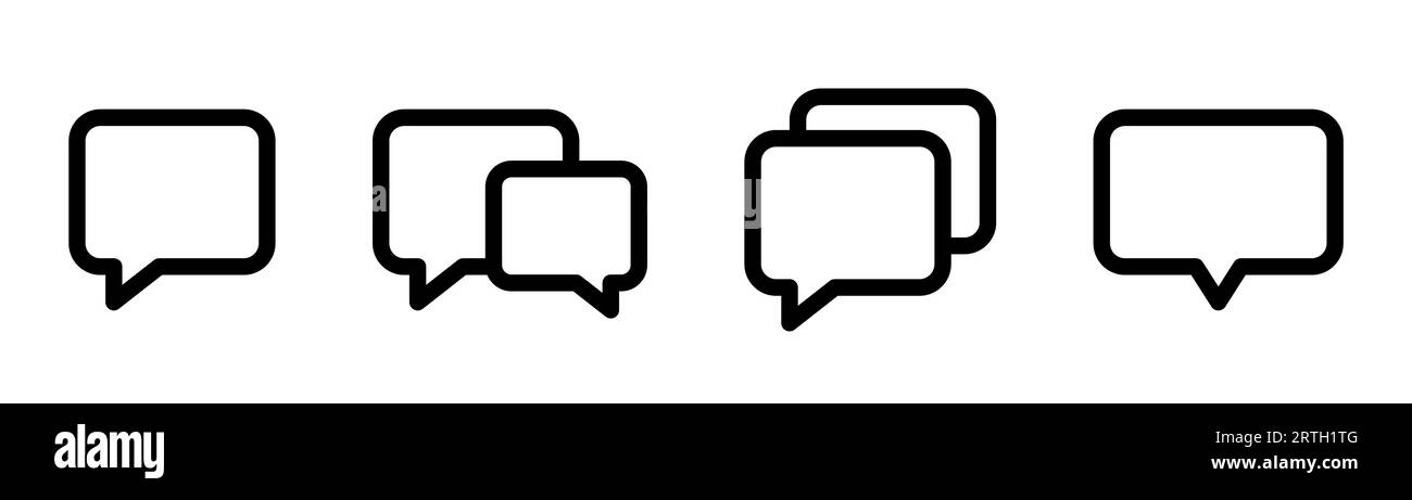 Conversation sign outline Black and White Stock Photos & Images - Alamy