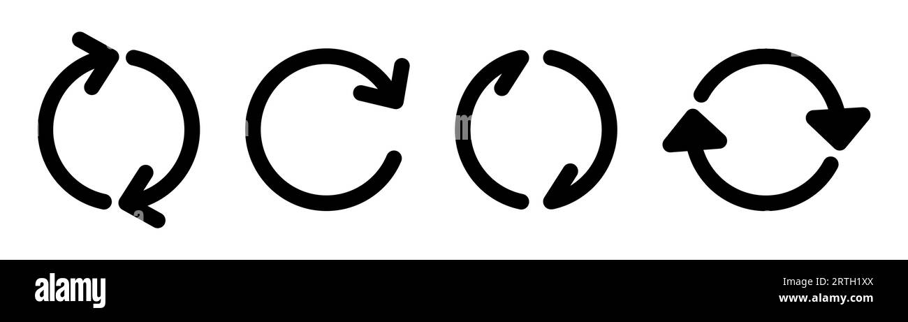 Rotation arrow set. Reload arrow symbol. Repeat symbol in black ... Rotation arrow set. Reload arrow symbol. Repeat symbol in black ...