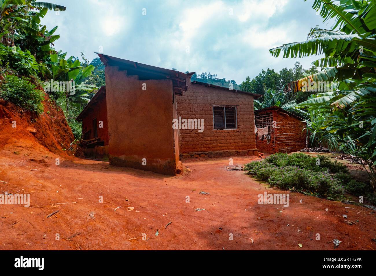 African landscapes with houses and agricultural farms in Uluguru ...