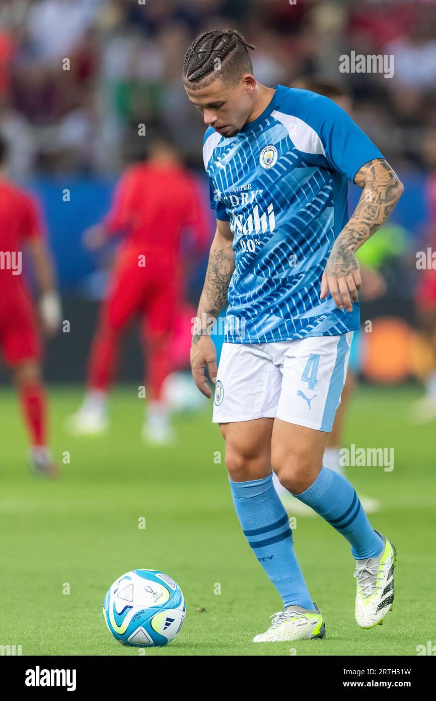 Athens, Greece - August 16,2023: Player of Manchester City Kalvin ...