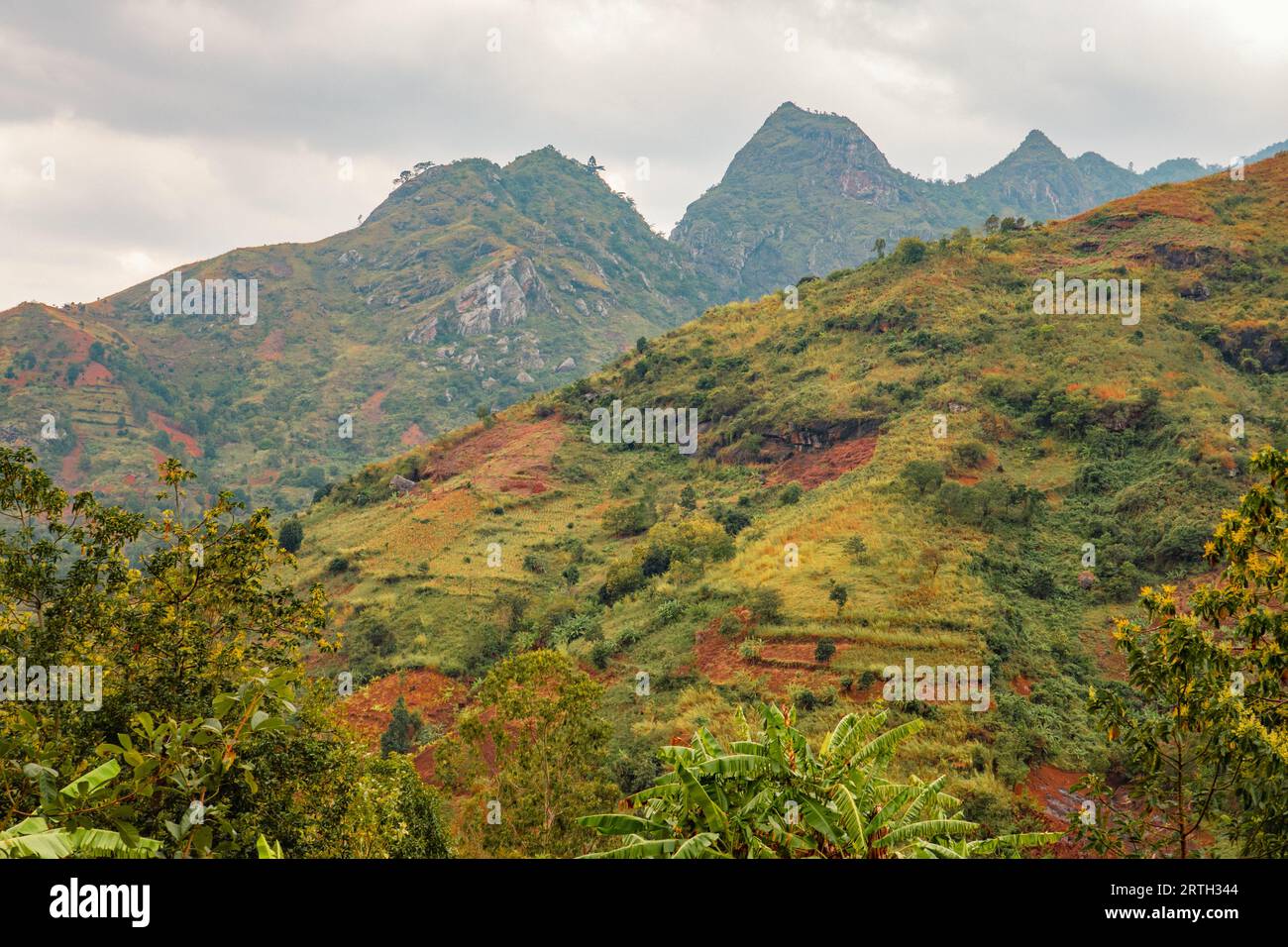 Panoramic view of mountain landscapes on Uluguru Mountains in Morogoro ...