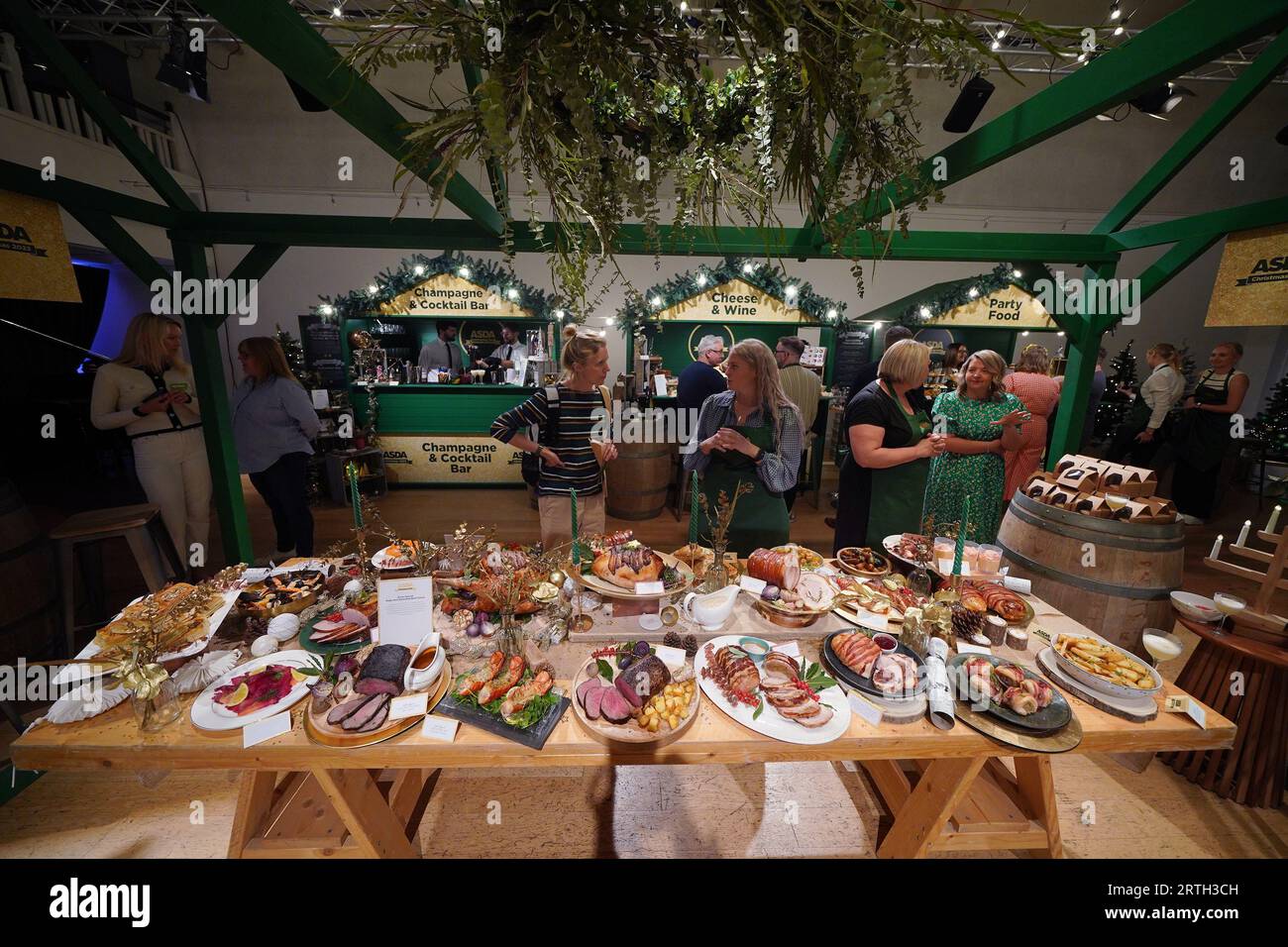 A display of festive food during Asda's Christmas preview event at the ...