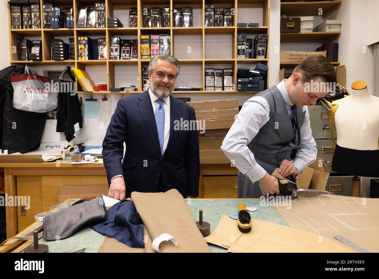 William Skinner, Managing Director with an apprentice at Dege & Skinner ...