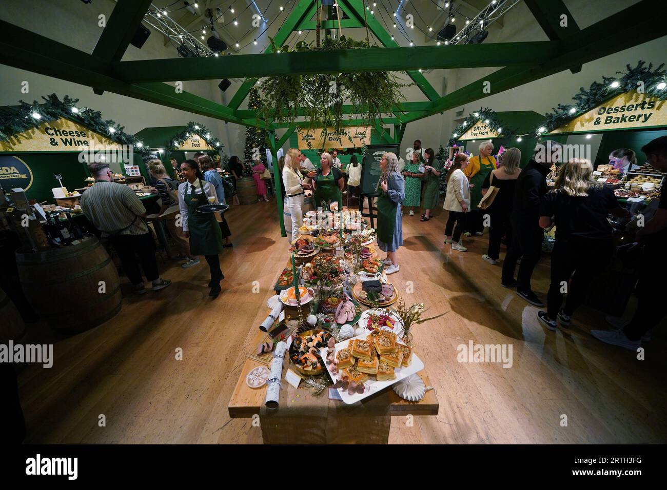 A display of festive food during Asda's Christmas preview event at the ...