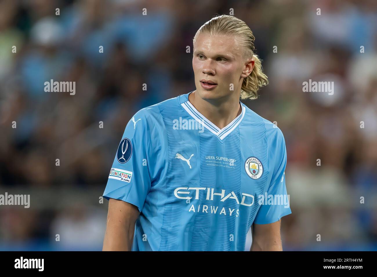 Athens, Greece - August 16,2023: Player of Manchester City Erling ...