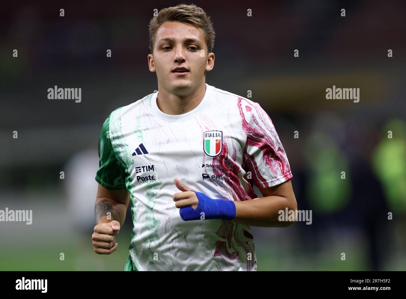 Milano, Italy. 12th Sep, 2023. Mateo Retegui of Italy during warm up ...