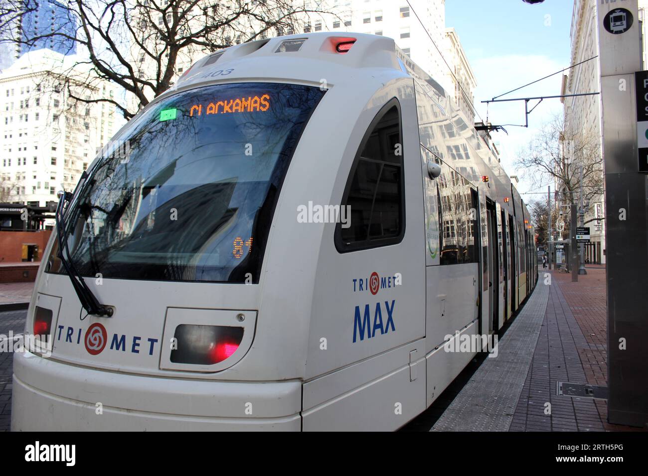 Portland transit train in hi-res stock photography and images - Alamy