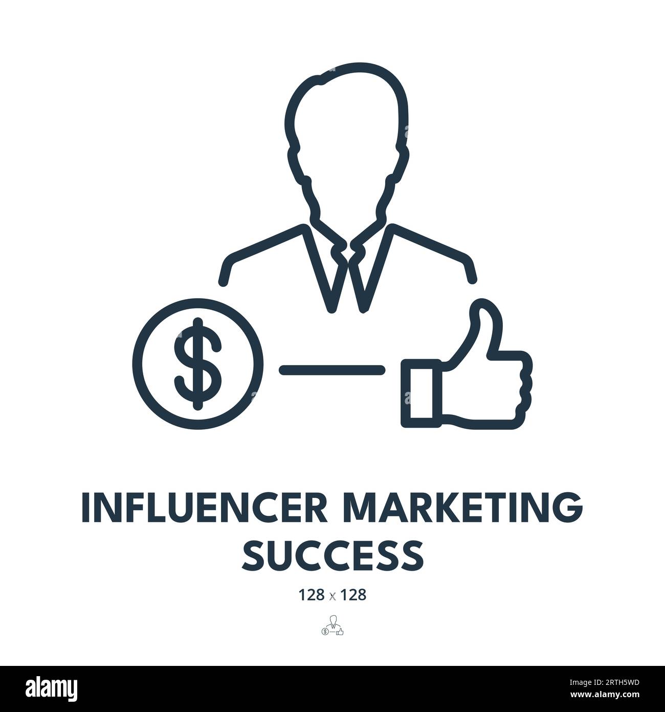 Influencer Marketing Success Icon. Media, Campaign, Advertising ...