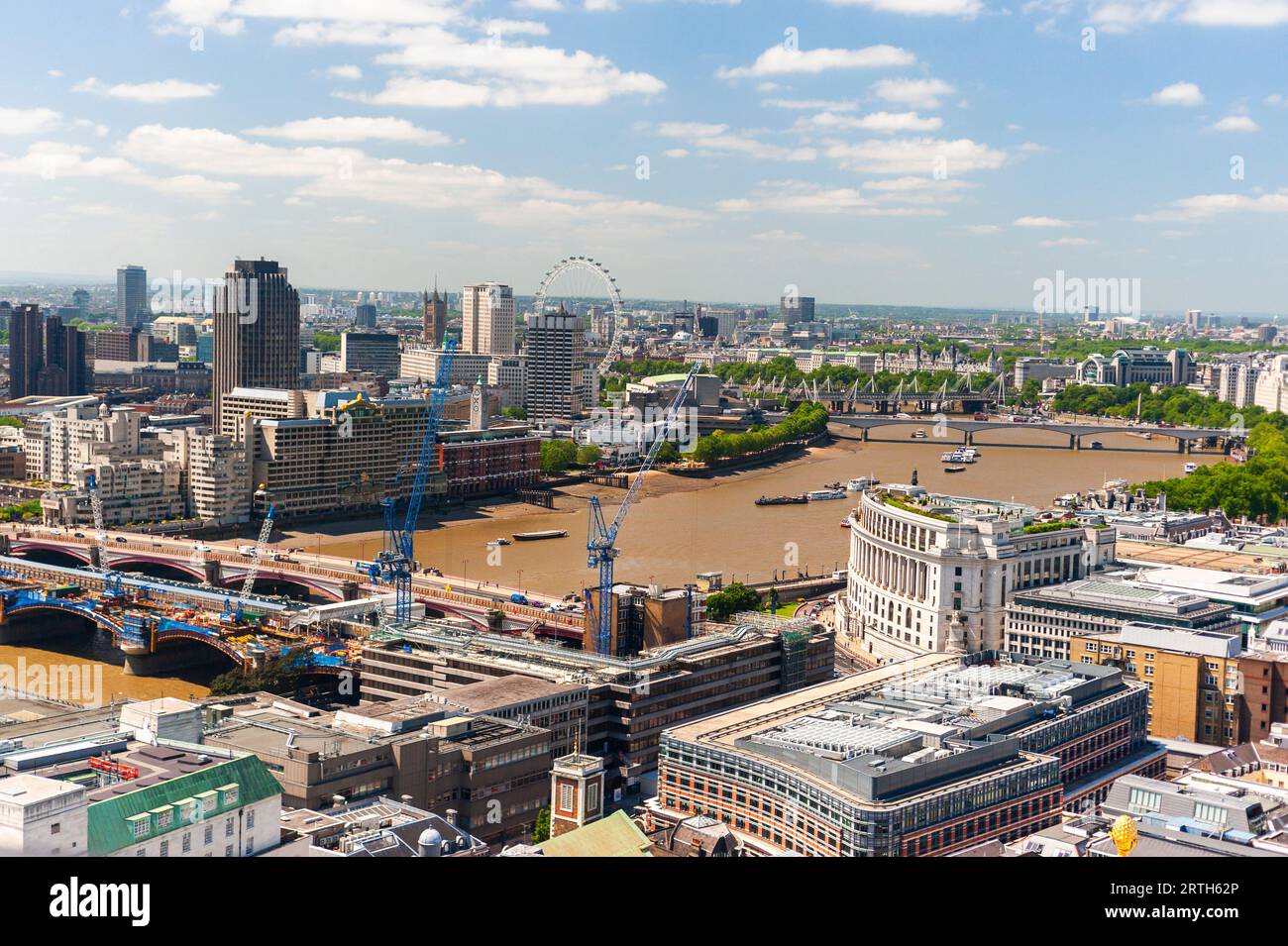 London, England, U.K., Wide Angle View, Cityscape in Day (From Top of ...
