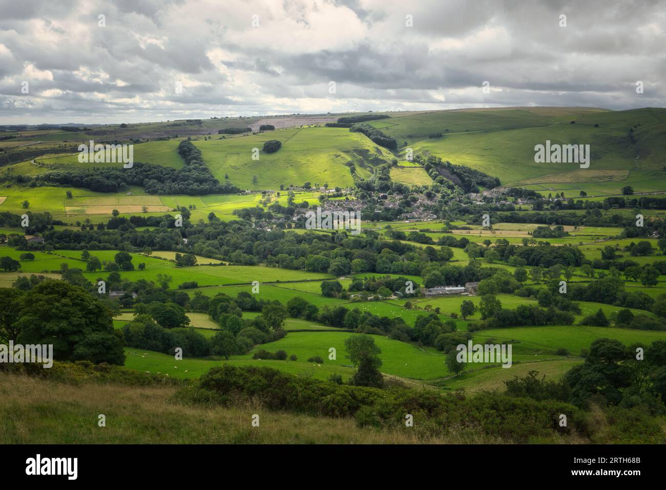Looking down from the Great Ridge taking in the breath-taking view over ...