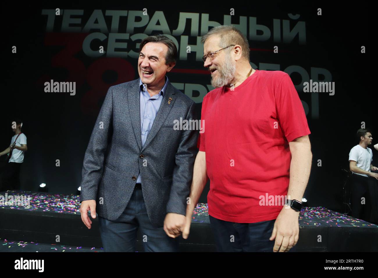 September 4, 2023. - Russia, Moscow. - A meeting of Oleg Tabakov Theatre company ahead of a new ...