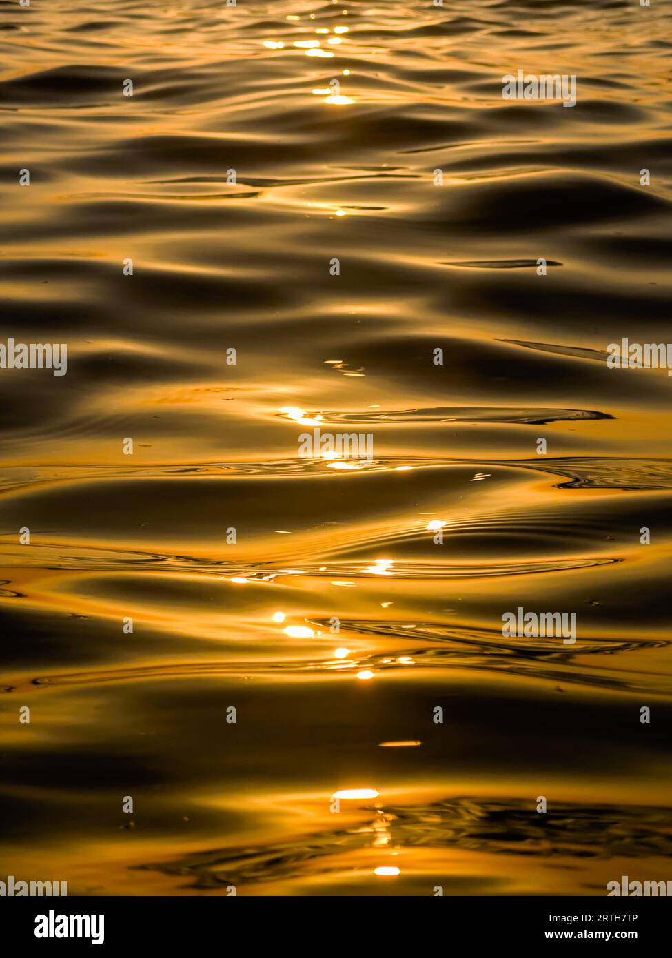 abstract waves forming on the sea at sunset ,yellow black sunset ...