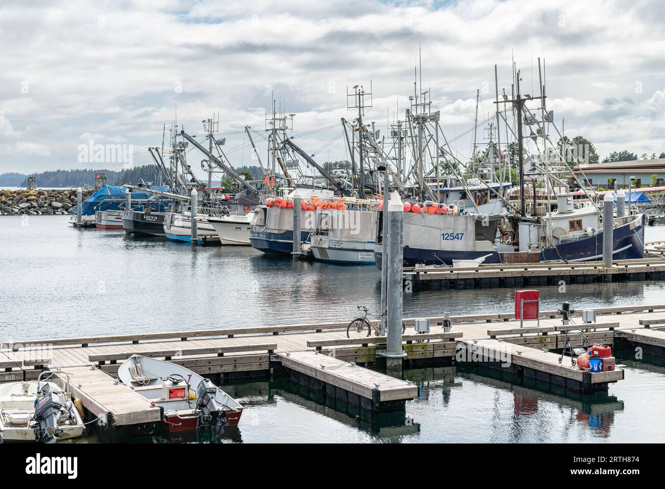 Commercial Fishing boats docked in the Marina, Sitka, Alaska, USA Stock ...