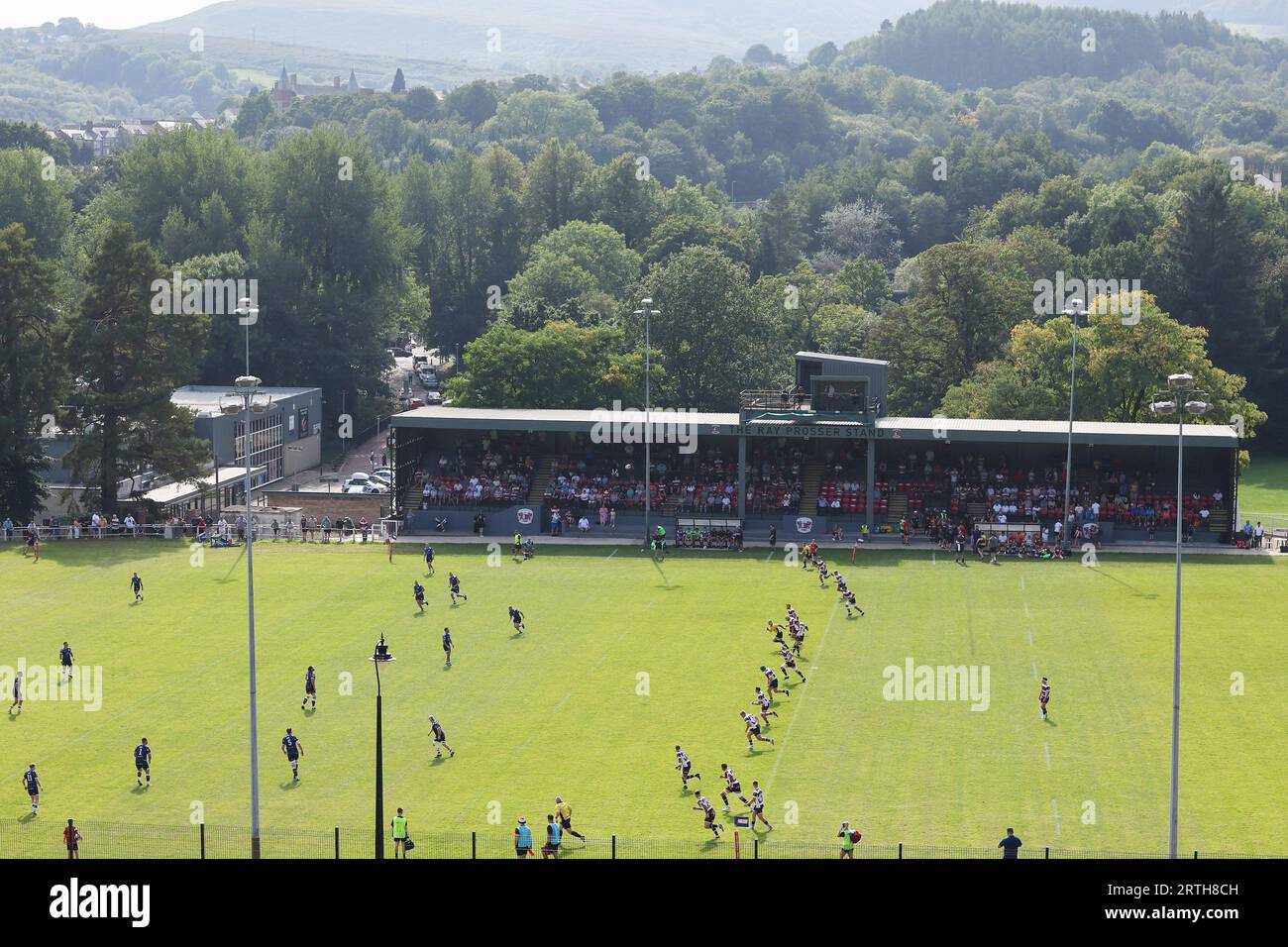 The Ray Prosser, main Pontypool RFC stand. Pontypool RFC v Swansea RFC ...