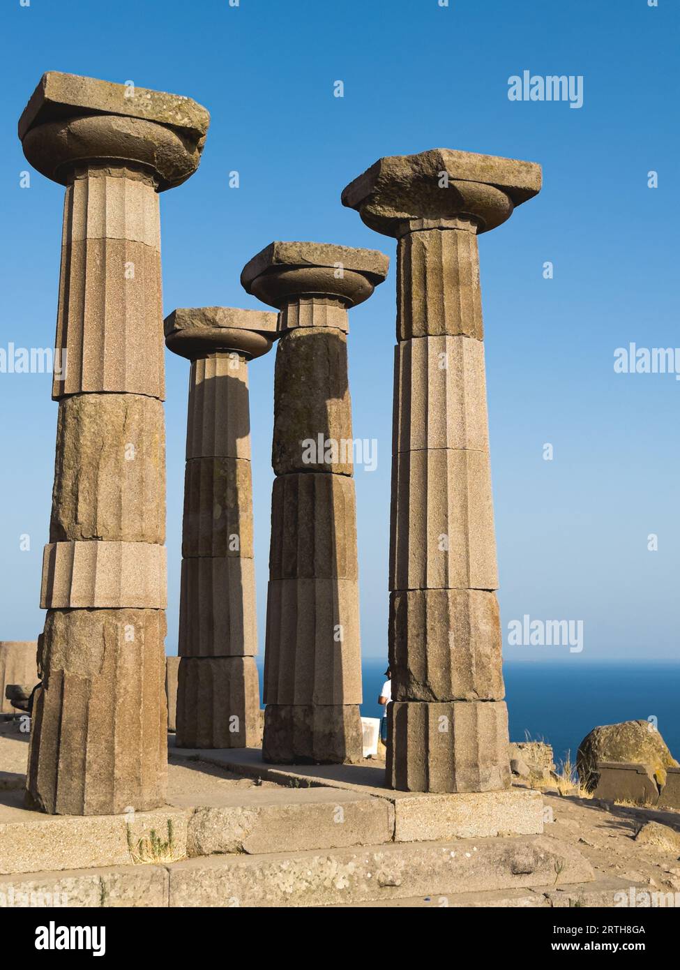 Ancient columns of Athena Temple, Assos, Canakkale, Turkey , The Temple ...