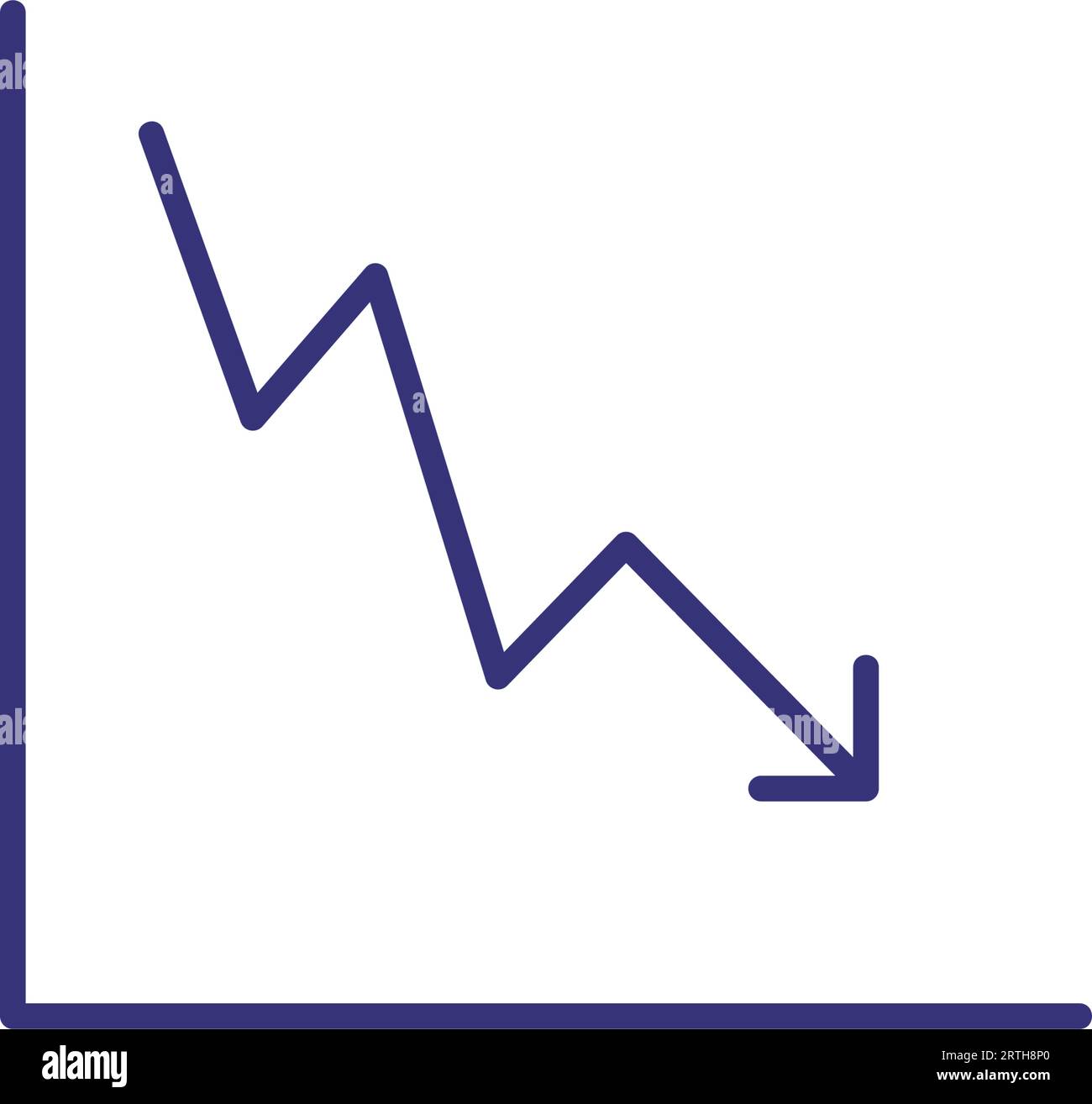 Reduction chart line icon Stock Vector Image & Art - Alamy