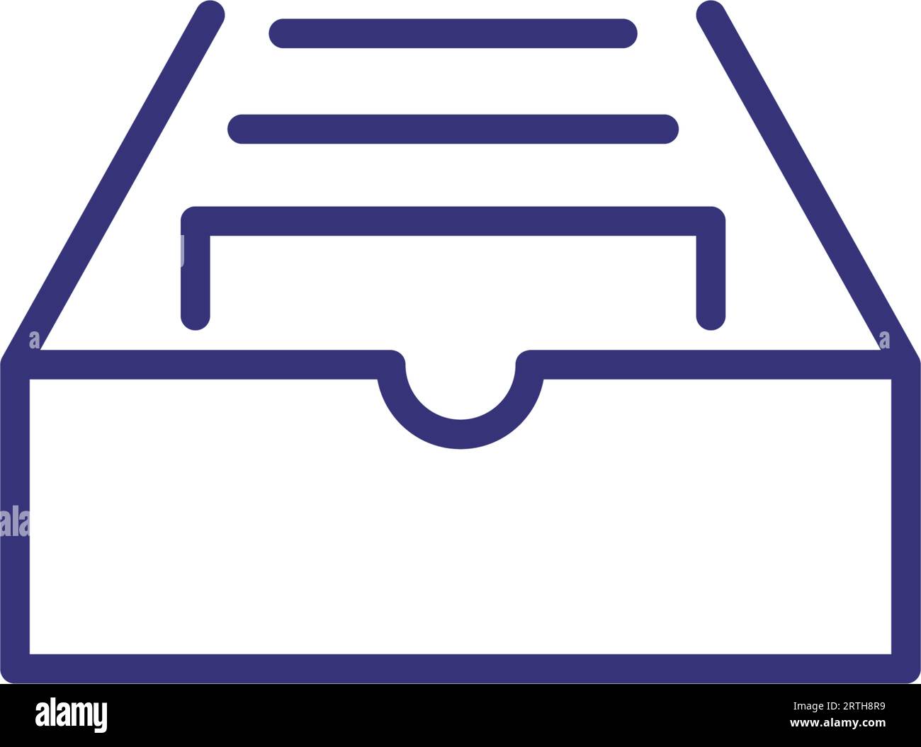 Folder box line icon Stock Vector Image & Art - Alamy