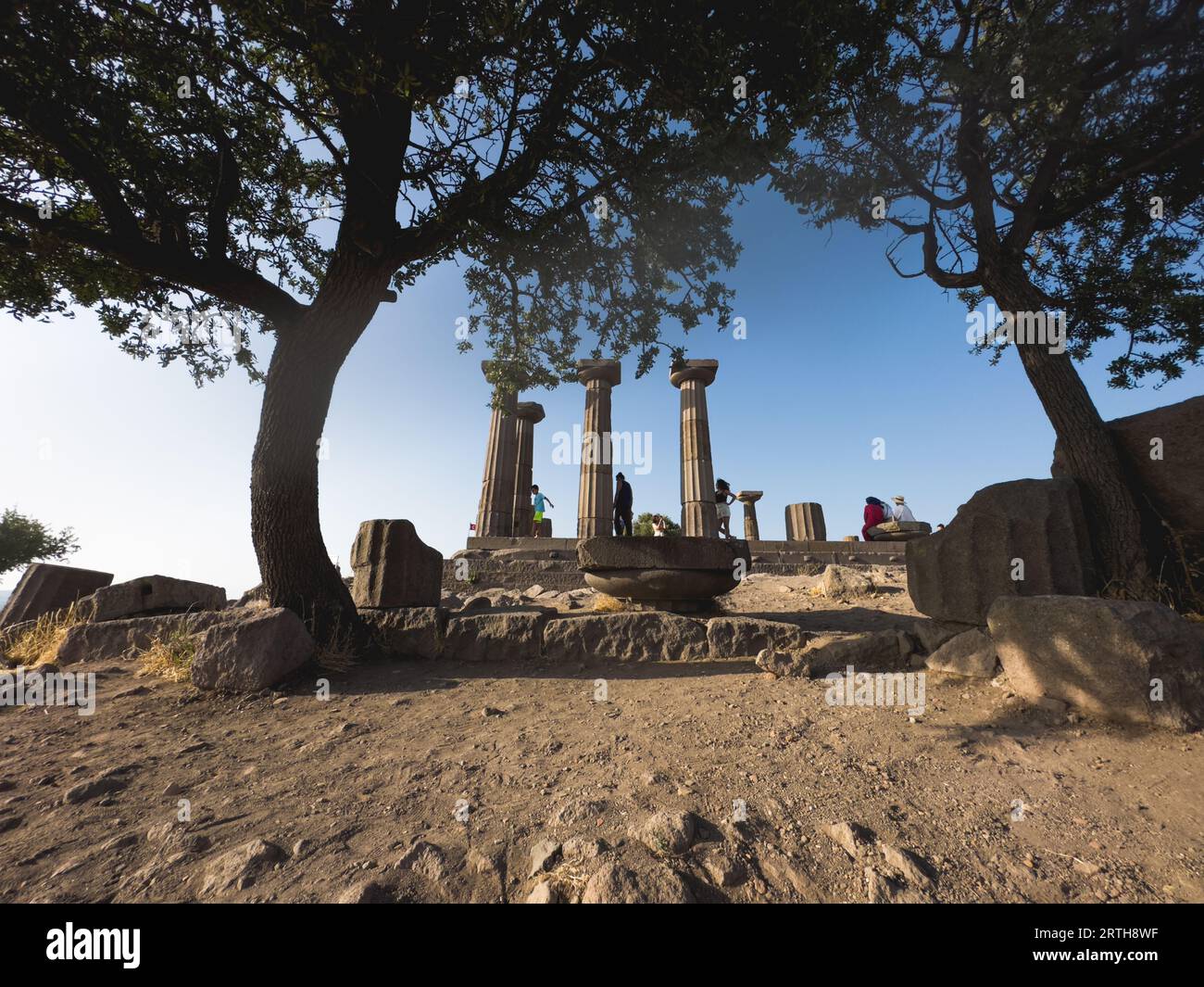 Ancient columns of Athena Temple, Assos, Canakkale, Turkey , The Temple ...