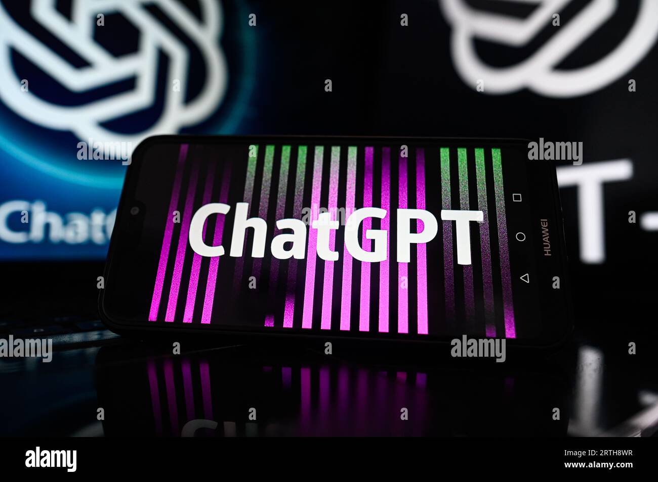 Poland. 13th Sep, 2023. In this photo illustration a Chat GPT logo is displayed on a smartphone ...