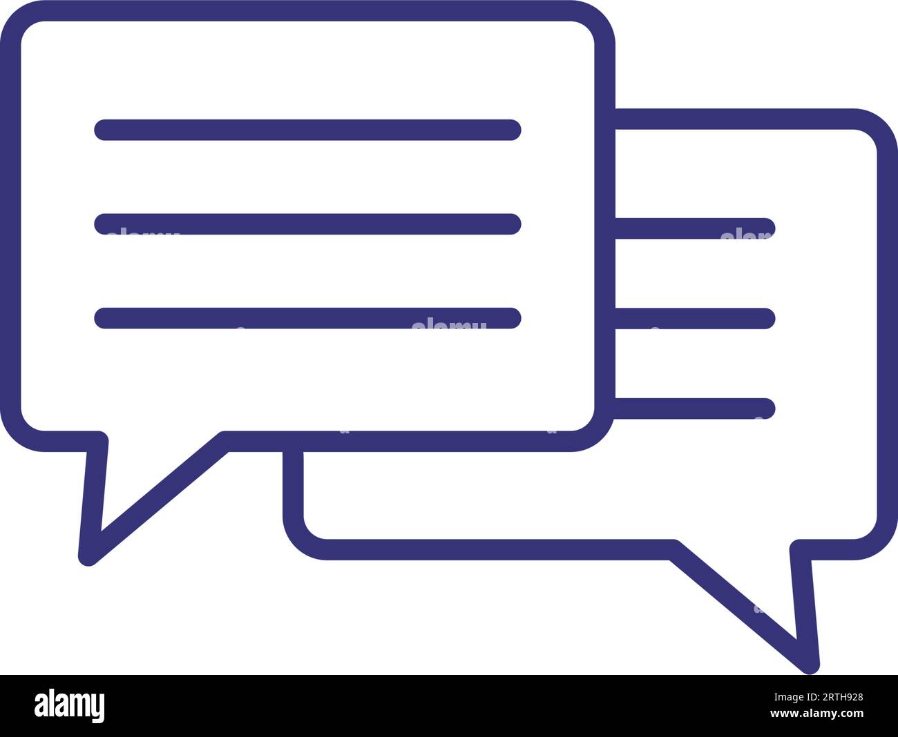 Chat messages icon dialogue Cut Out Stock Images & Pictures - Alamy