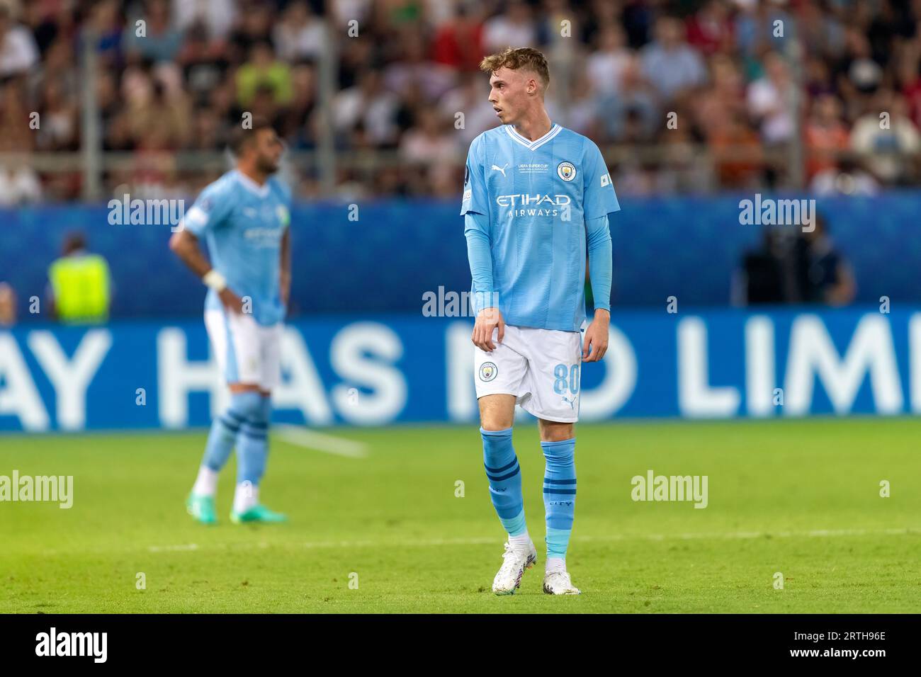 Athens, Greece - August 16,2023: Player of Manchester City Cole Palmer ...