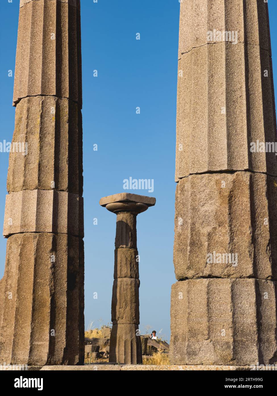Ancient columns of Athena Temple, Assos, Canakkale, Turkey , The Temple ...