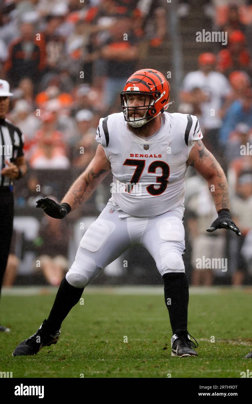 Cincinnati Bengals offensive tackle Jonah Williams (73) looks to make a ...