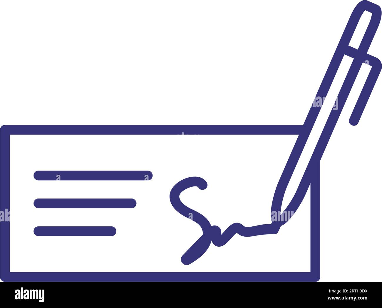 Check signature line icon hi-res stock photography and images - Alamy