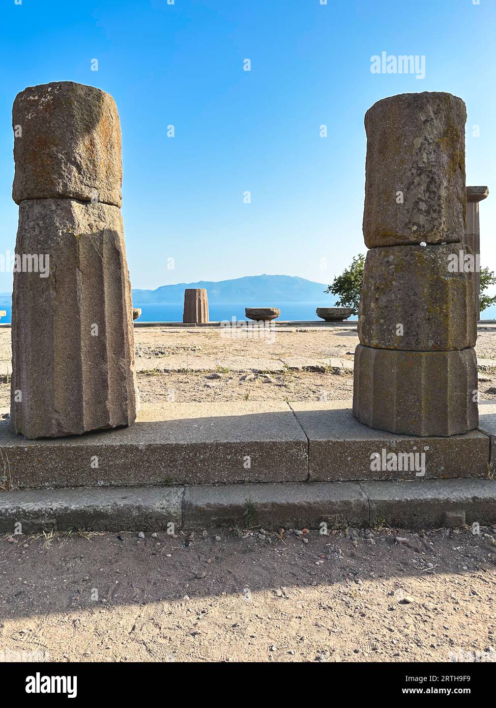 Ancient columns of Athena Temple, Assos, Canakkale, Turkey , The Temple ...