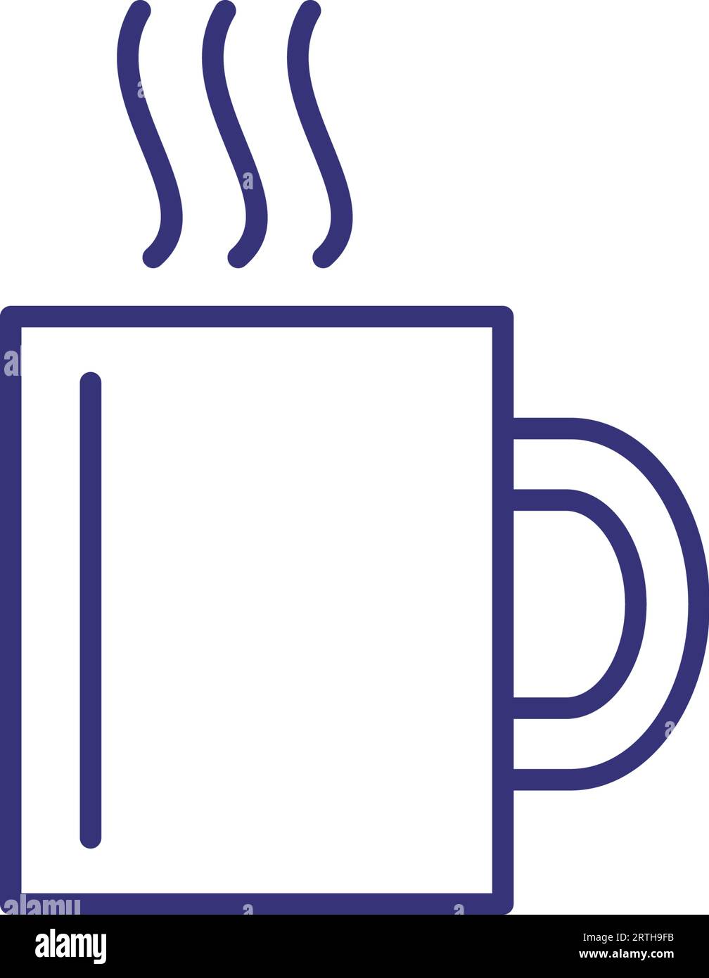 Office mug icon flat Cut Out Stock Images & Pictures - Alamy