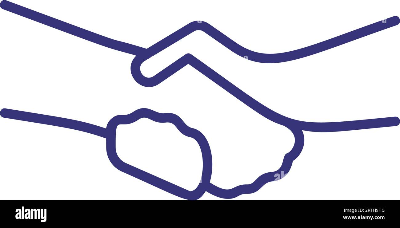 Handshake line icon Stock Vector Image & Art - Alamy