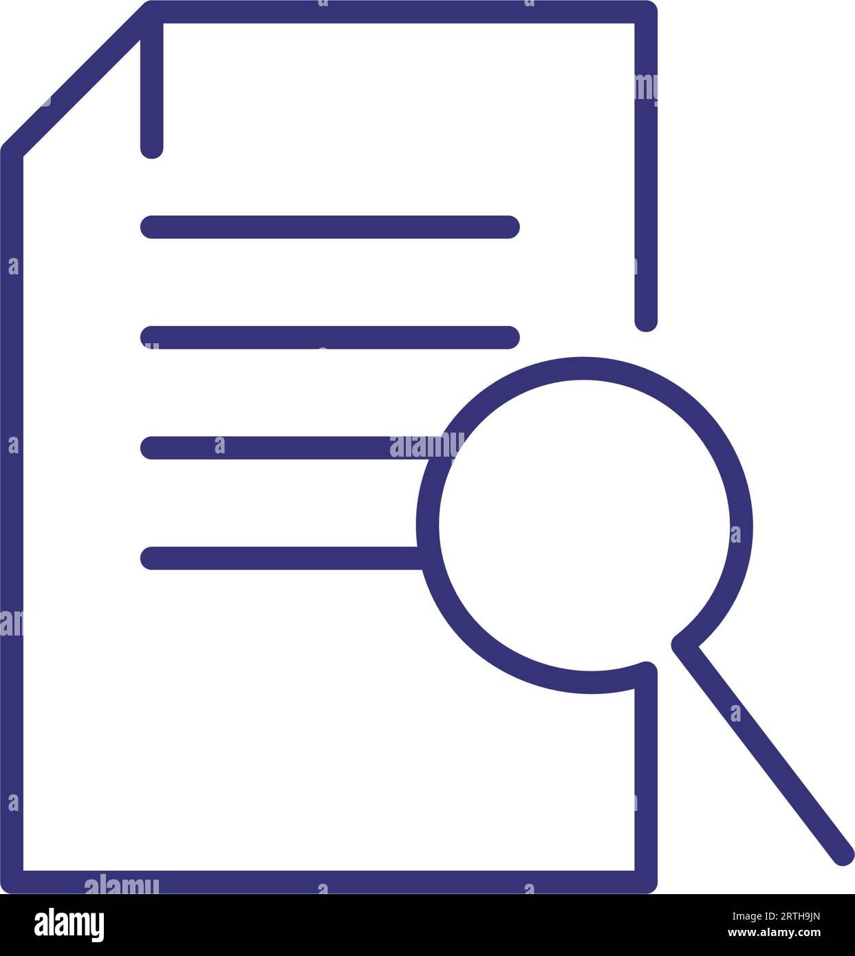 Document analysis line icon Stock Vector Image & Art - Alamy