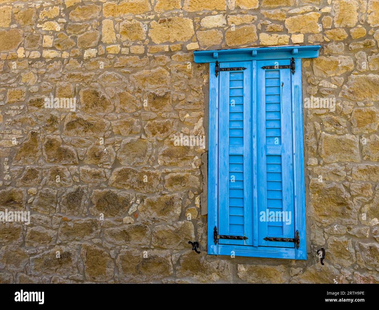 Blue painted wooden windows hi-res stock photography and images - Alamy
