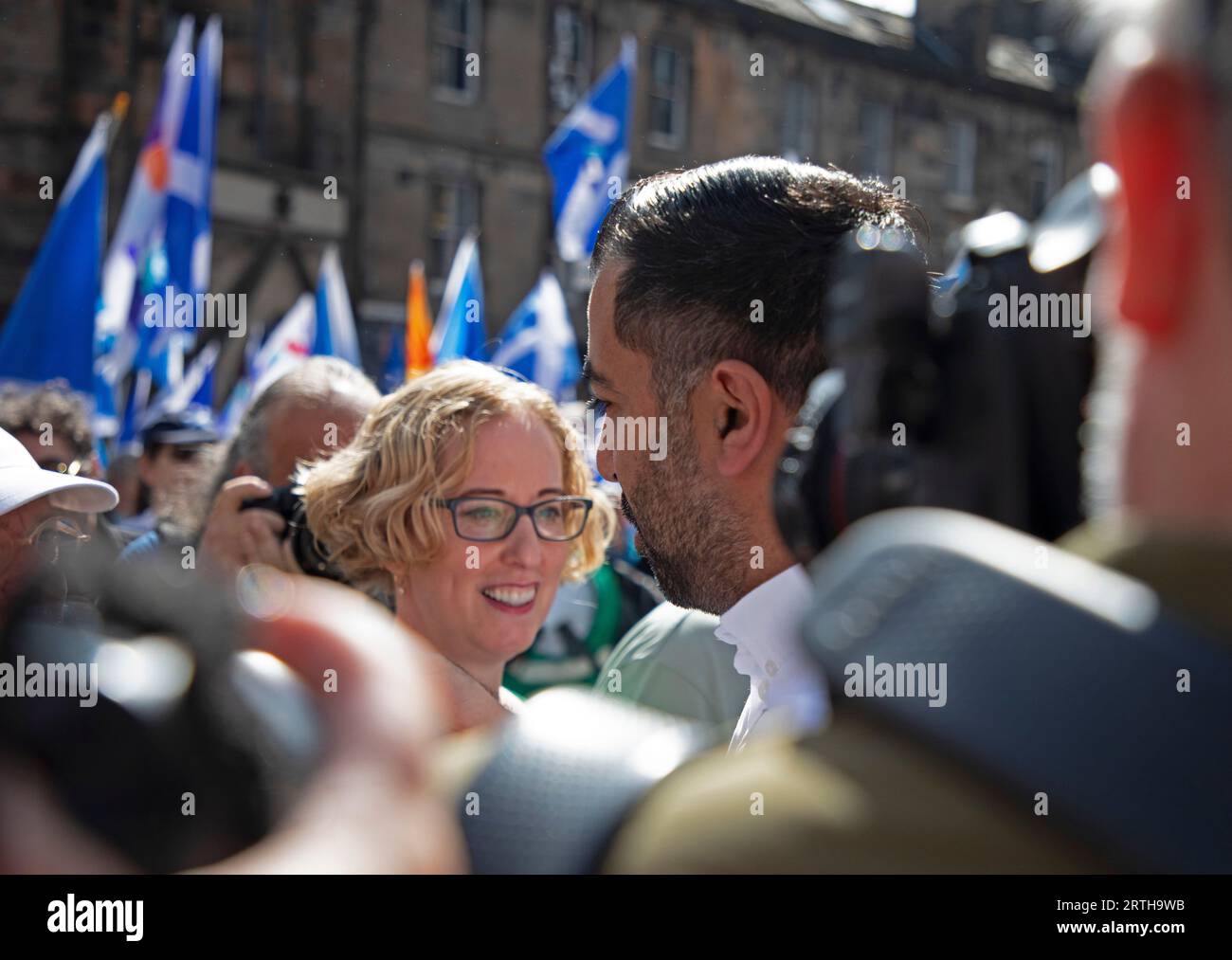 March and Rally for an Independent Scotland in the EU, 2023 Stock Photo ...