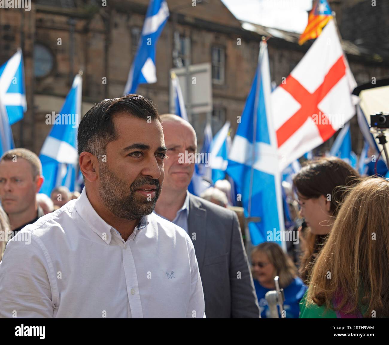 March and Rally for an Independent Scotland in the EU, 2023 Stock Photo ...