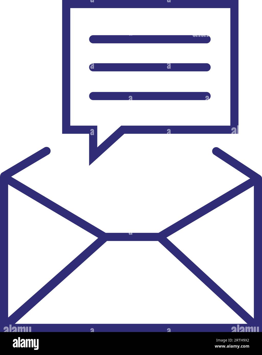 Message line icon Stock Vector Image & Art - Alamy