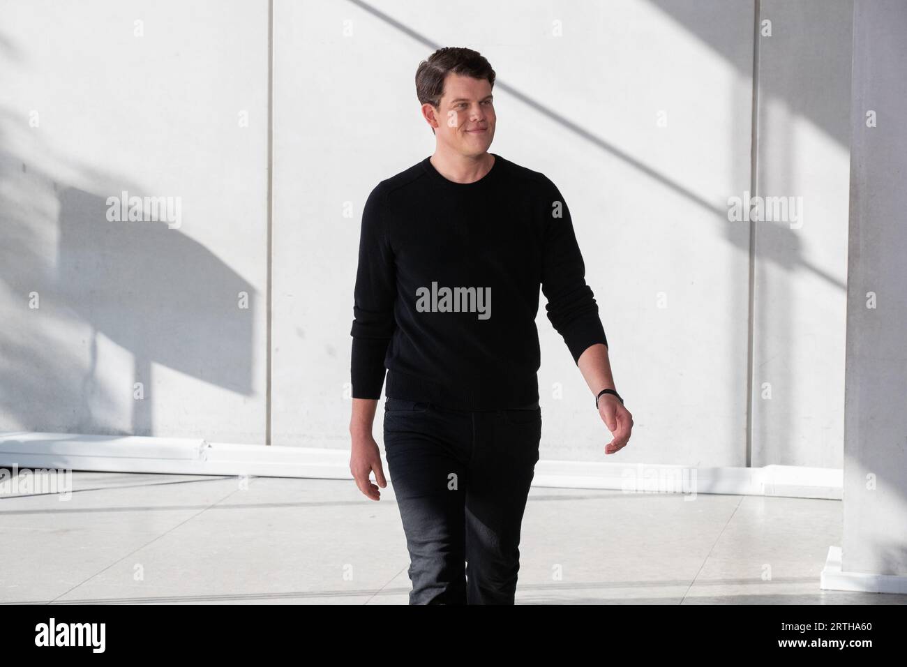 New York, USA. 12th Sep, 2023. Model Wes Gordon walks on the runway at ...