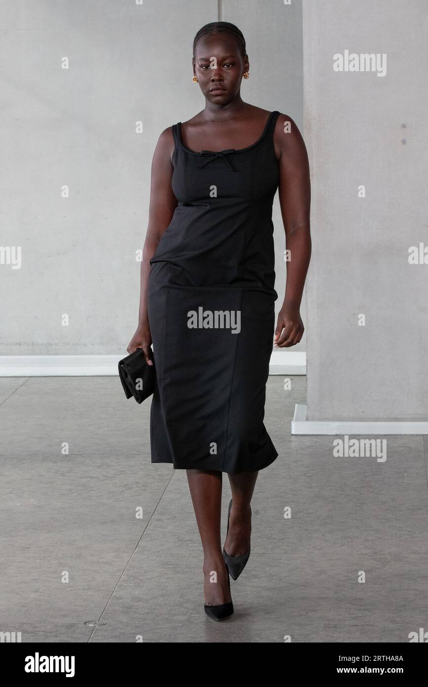 New York, USA. 12th Sep, 2023. Model Ajok Daing walks on the runway at ...