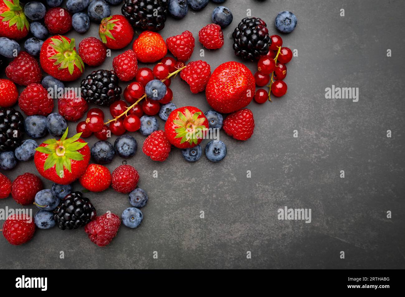 Berries Background. Strawberries, Blueberry, Raspberries, and ...
