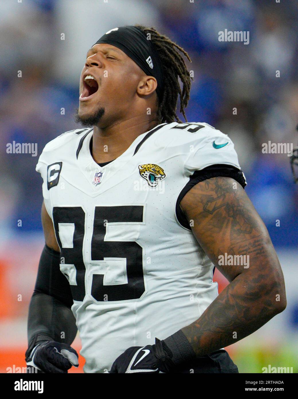 Jacksonville Jaguars defensive end Roy Robertson-Harris (95) runs onto ...
