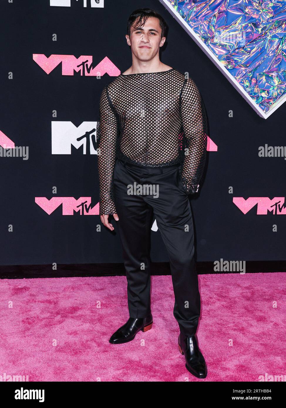 NEWARK, NEW JERSEY, USA - SEPTEMBER 12: Chris Olsen arrives at the 2023 ...