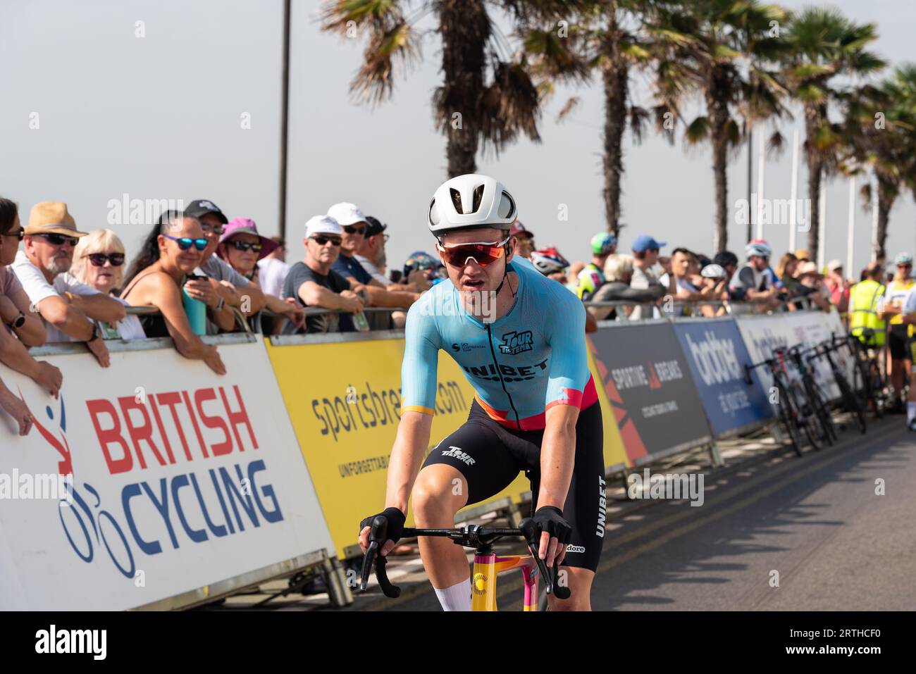 Hartthijs de Vries of team TDT Unibet riding before the Tour of Britain ...
