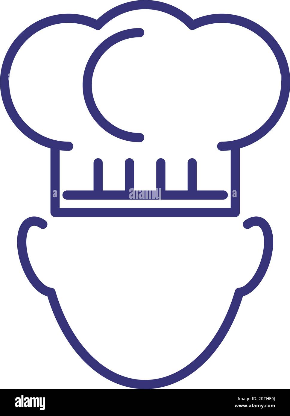 Chef hat isolated linear Cut Out Stock Images & Pictures - Alamy